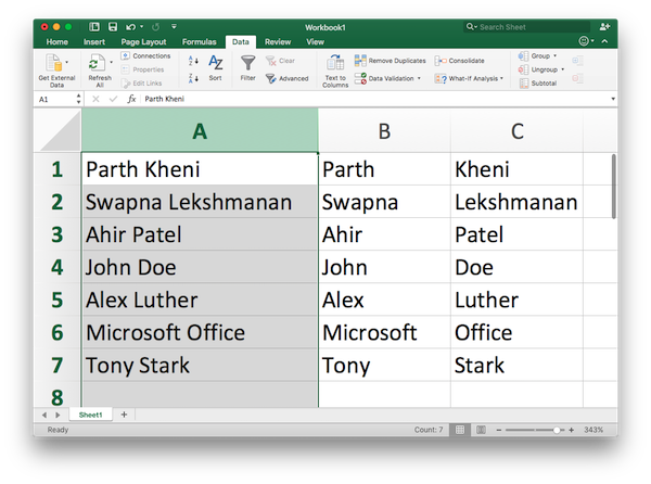 How To Split Cells In Excel 2020 How To Split Data From One Cell Into 