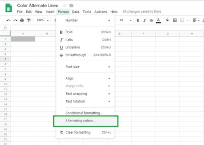 How to Color Alternate Rows In Google Sheet | TechMuzz